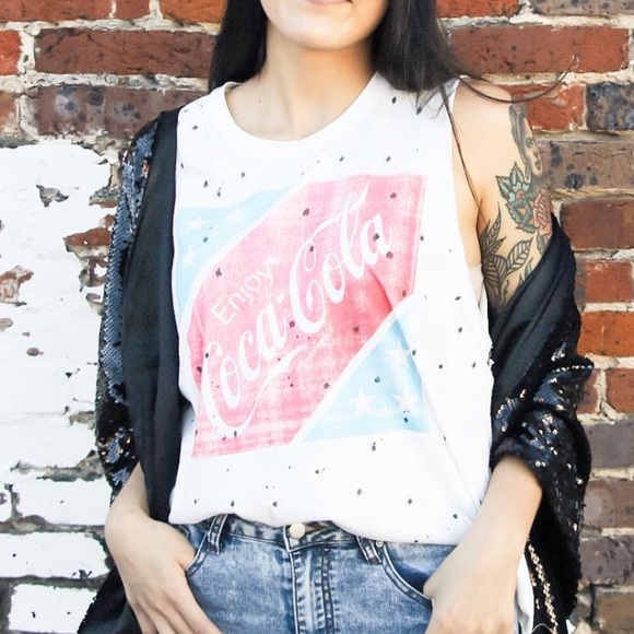 Recycled Karma | Tops | Recycled Karma Coca Cola Muscle Graphic Tank ...
